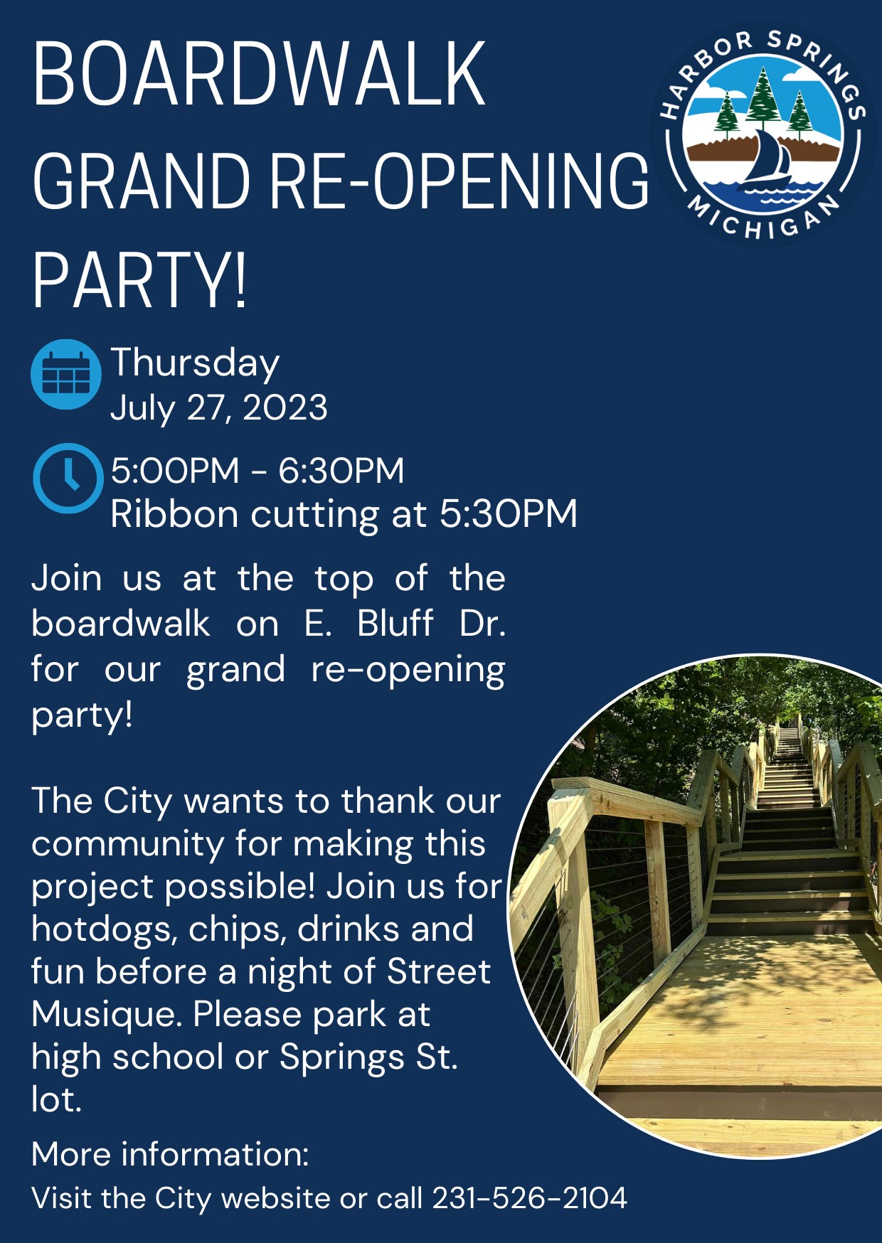 Boardwalk Reopening Party - Thursday, July 27 @ 5 PM | City of Harbor ...
