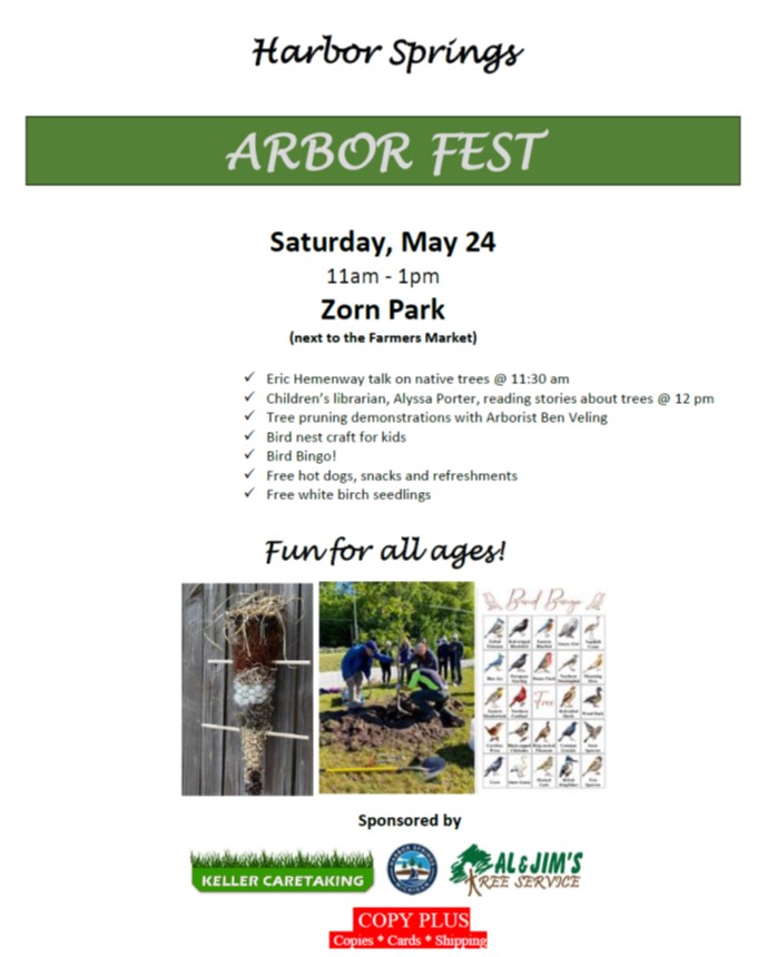 Arbor Fest: Saturday, May 24 @ Zorn Park! | City of Harbor Springs